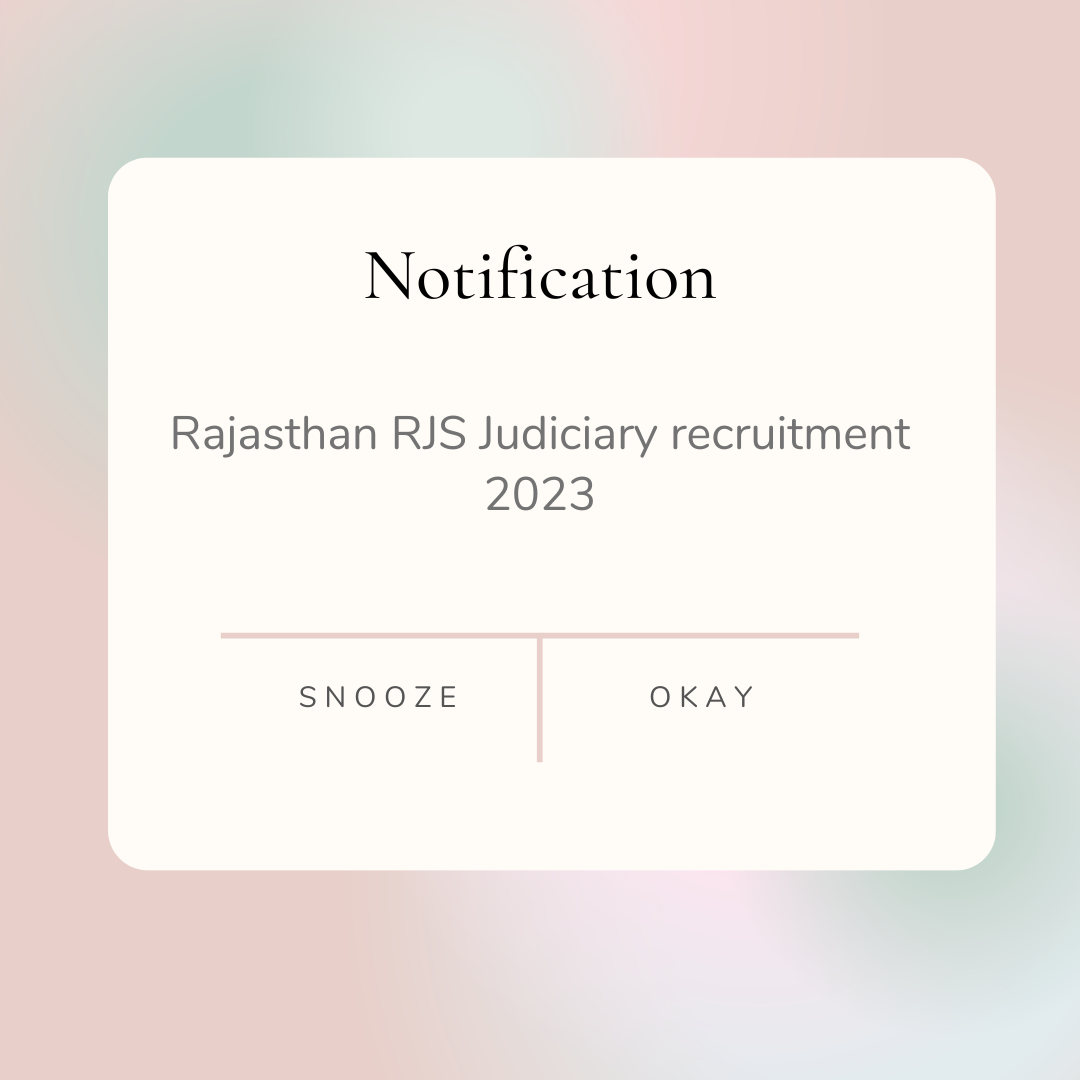 Notification for Rajasthan RJS Judiciary recruitment 2023 is out - [149 Vacancies For District ...